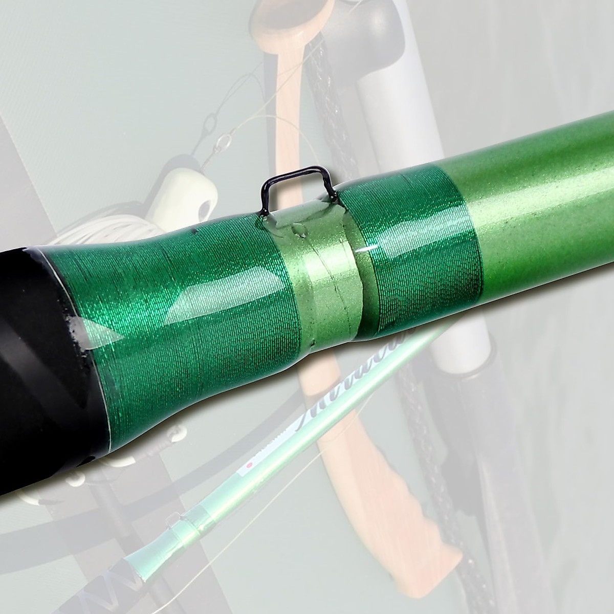 Fiblink Catfish Fishing Rod 1 Piece/2 Piece Catfishing Fishing Pole Portable Travel Heavy Cat Catfish Casting Rod (6'/6'6"/7'/8'/9') (9' - 2Pcs - Green)