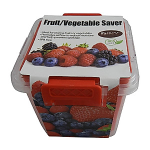 Fruit and Vegetable Saver Storage Basket Strawberries Blueberries - Promotes Airflow and Prevents Spoilage Produce Storage Container with Lid BPA-FREE