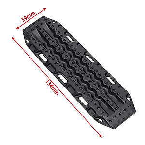 DKKY 2 Pcs RC Simulation Plastic Mini Ramps Board Recovery Sand Ladder for 1/10 RC Crawler Car SCX10 TRX4 TRX6 Decoration Upgrade Parts (Black)