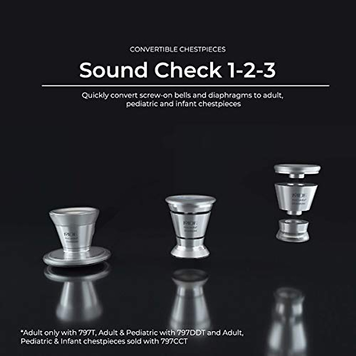 MDF Mermaid Kaleidoscope ProCardial Cardiology Stethoscope, Limited Edition Mprints, Lightweight Titanium, Adult, Dual Head, Mermaid Tube, Kaleidoscope Chestpiece-Headset, MDF797TMMKL