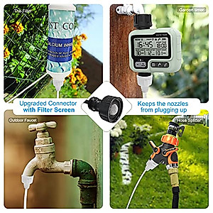 Misters for Outside Patio,Misting System for Cooling Outdoor,50Ft (15M),Water Mist Hose DIY Kit for Porch,Canopy,Deck,Umbrella,Garden,Greenhouse,Yard,Plants,Trampoline Sprinkler Accessories for Kids