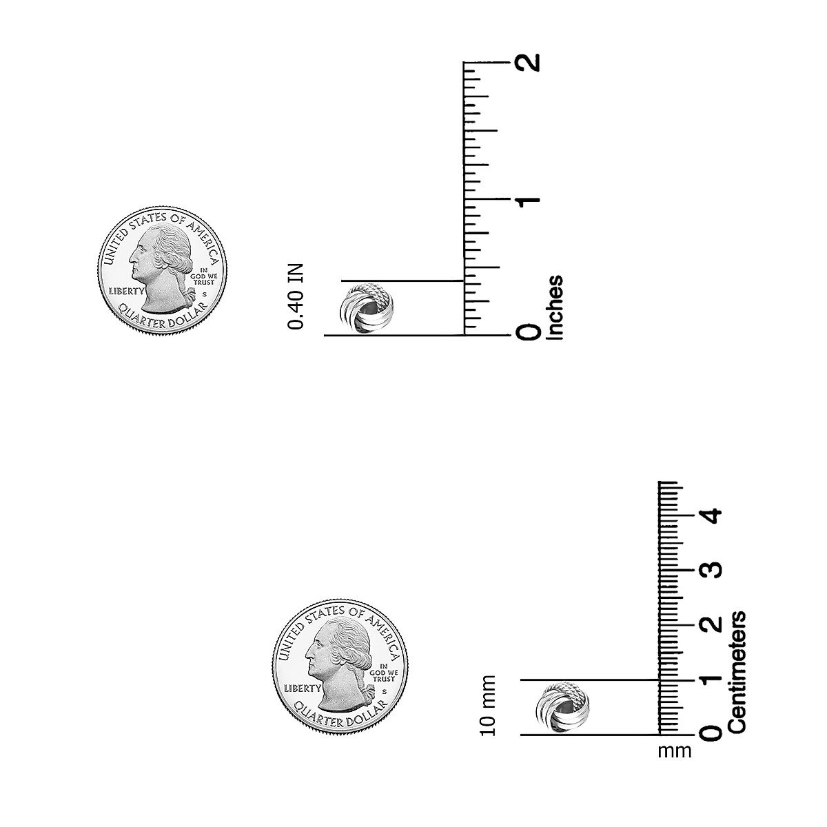 LeCalla 925 Sterling Silver Love Knot Earrings Jewelry Lightweight Italian Love-Knot Stud Earrings for Women Teen - 10mm