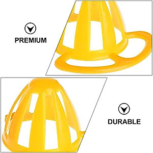 4pcs Color Finches Vegetable Plastic Random Hatching Food Finch for Dispenser Tool Eggs Water Fixed Bird Parakeet Accessory Cockatiel Parrot Canaries Hollow Feeder Conure Basin