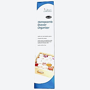 RoomForLife - HoneyComb Drawer Organizer - Snap Together Customizable Set of 8 - Organization for Garments & Small Items in any sized drawer