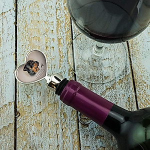 Rottweiler Rottie Dog Breed Heart Love Wine Bottle Stopper