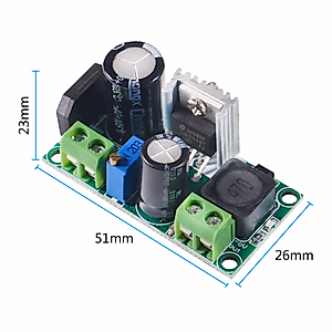 QCCAN 4PCS LM2596HV AC/DC to DC Step Down Buck Converter Module, Adjustable AC 5-30V DC 5-48V 24V 36V 48V to DC 2.5-35V 12V Step-Down 2A Power Supply Module