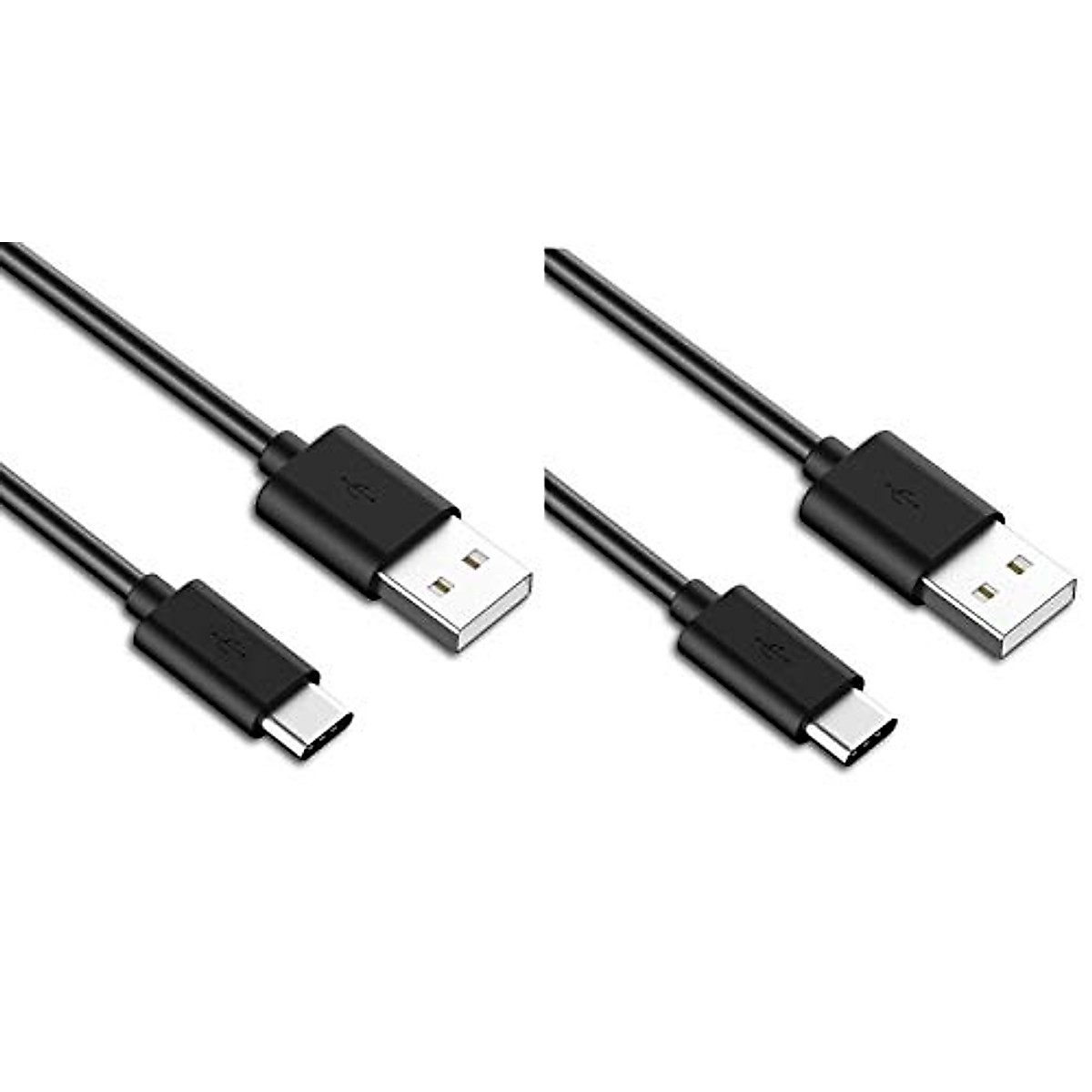 Two (2) OEM Samsung USB-C Data Charging Cables for Galaxy S9/S9 Plus/S8/S8+/Note8 - Black EP-DG950CBE- Bulk Packaging