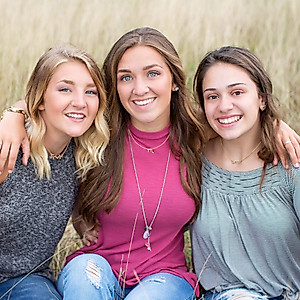 PANTIDE 3Pcs Scorpio Zodiac Layer Necklaces for Women Retro Gold Plated 12 Constellation Pendant Letter Necklace Exquisite Letter Horoscope Old English Zodiac Sign Necklace Jewelry Birthday Gift(Gold)