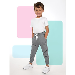 Resinta 3 Pack Toddler Boy Sweatpants Active Jogger Pants Casual Pull-On Pants Sweat Pants with Pocket Drawstring
