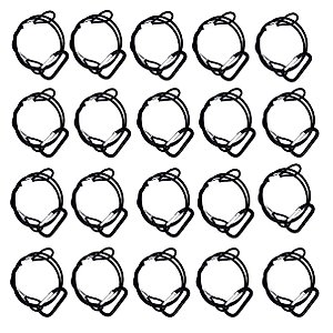 Bayyee 25.5" Stainless Steel Stage Light Safety Cable Security Wire For Par Light Moving Head Light Heavy Duty Lamps (20pcs Black)