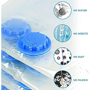 Jumbo Vacuum Storage Bags, 6pcs Space Saving Seal Bags ,Compression Bags for Travel,Vacuum Seal Bags for Bedding