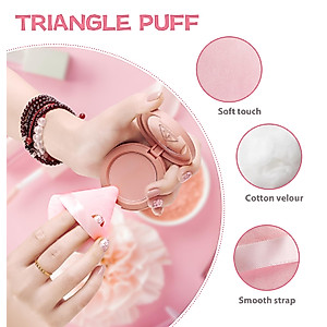 8 Pieces Triangle Powder Puff Face Soft Triangle Makeup Puff Velour Cosmetic Foundation Blender Sponge Beauty Makeup Tools