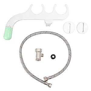 YWBL-WH Bidet Toilet Attachment Ass Washer Bidet with Self Nozzle, 7/8 Copper Tee