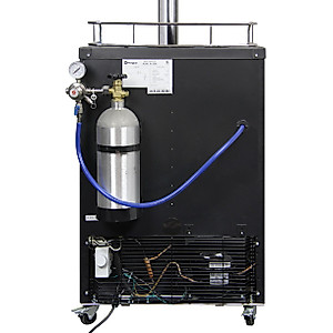 Kegco KOM30X-3 Keg Dispenser, 3-Faucet, Black Stainless Steel