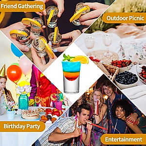 Supwinnet Shot Glasses Set of 6 with Heavy Base 0.5oz Cute Glass Shot Glasses Bulk Mini Wine Glasses Shot Cups Set for Vodka Whiskey Liqueurs Tequila Soju Espressos