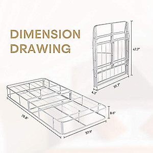 Rio Foldable 9inch Mattress Foundation Smart Twin XL Box Spring