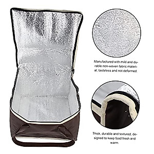 UPKOCH 4pcs Bag Bags Lunch Takeout Home Picnic Restaurant Travel Non-woven Wrapping Grocery Handle Cold Beach Inch Take-out Hiking Tote or Pouch Thermal Fabric Pizza Camping Food