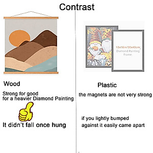 VAVCASE 2PCS diamond art painting Frames 12x16 in & 30x40 cm diamond art painting,Pictures or Photos 5D diamond art painting Art Frame for Wall Window Door (2 Pack)