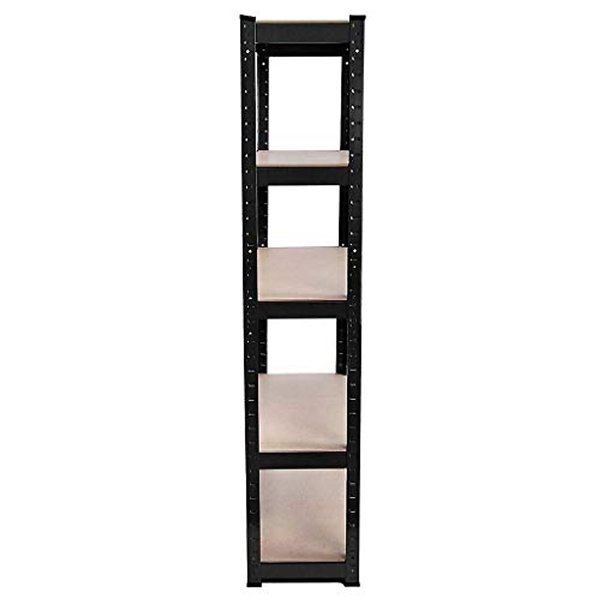 Heavy Duty Storage Shelving Unit 175kg/ 386lbs Loading Capacity Per Shelf, 5-Tier Free Standing Shelving Unit for Kitchen Office Warehouse Garage Room, Black (H150 x W70 x D30 cm)