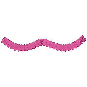 Amscan Bright Pink Paper Garland, 12' - 1 Pc