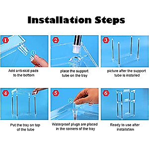 QIYUSHRY Bathroom Organizer Countertop Storage Clear 3 Tier Skincare Organizer Acrylic Corner Shelf Rack Stand for Makeup Cosmetic Perfume Vanity Tray Kitchen Living Room Supplies