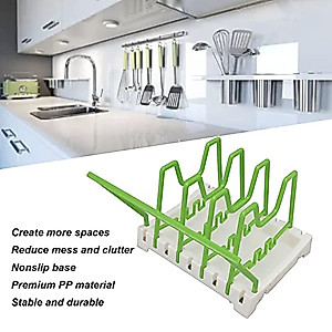 Cutting Board Rack,Pot Lid Holder Rack for Pots,Chopping Board Organizer Stand Holder Pan Lids Rack Organizer Cutting Board Organizer(green)
