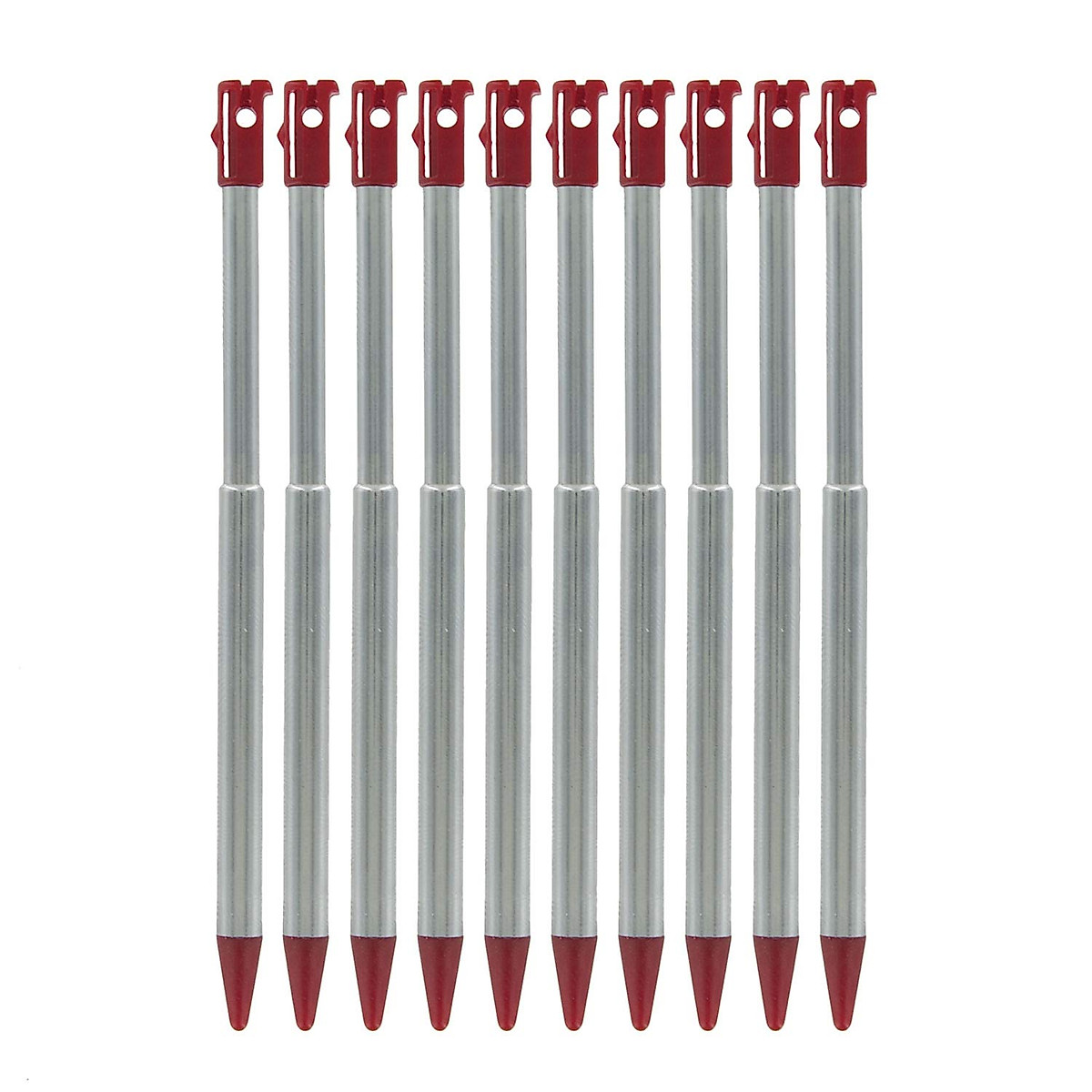 Assecure Metal Extendable Stylus for 2012 Nintendo 3DS - 10 Pack Red | ZedLabz