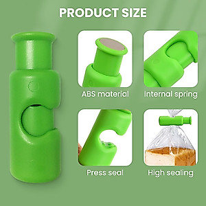 Bag Clips, Snack Bread Sealing Clip, Squeeze and Lock Bread Bag Clips for Food Storage, Plastic Bag Clip, Food Clips for Bags, Bread Clips, Easy to Use Bread Bag Clips (Multi-Color, 6 PCS)