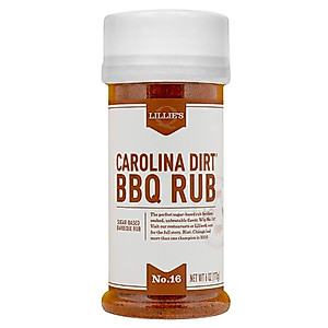 Lillie’s Q - Carolina Dirt BBQ Rub, Sugar-Based BBQ Rub, Traditional Carolina Barbeque Rub, Sweetened Blend of Southern Spices, Perfect Barbeque Seasoning for Ribs, Pork, & Fries (6 oz)