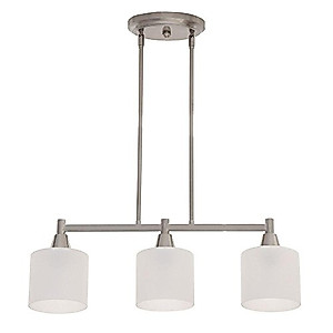 Hampton Bay 1000014949" Oron Three Light Island Brushed Nickel Chandelier
