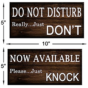 WSNIHO Do Not Disturb Door Hanger Sign, Door Knocker Please Note Sign for Keeping Away Strangers (10 x 5 inches)…