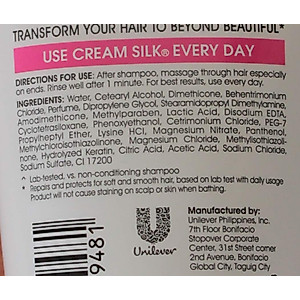 Lot of 2 Cream Silk Conditioner Standout Straight for Straighter Hair Creamsilk 180ml