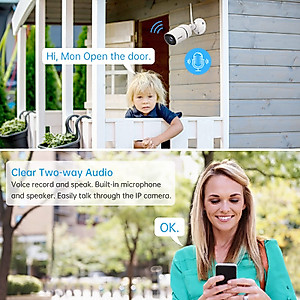 SAFEVANT 8 Channel Wireless 3MP IP Camera System with Night Vision and Motion Detection, 4TB Storage, WiFi, Indoor/Outdoor Use