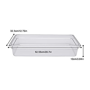 KannBeki 6 Pack Food Pans, 4 Inch Deep Clear Food Pan with Lids,Commercial Food Storage Containers for Restaurant, Hotel