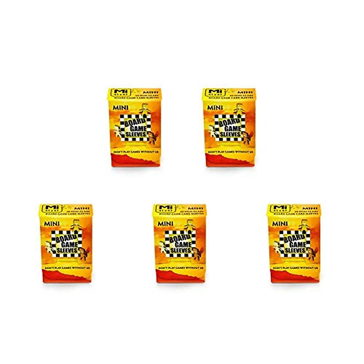 5 Packs Arcane Tinmen Non-Glare Board Game Sleeves 50 ct Mini Size Card Sleeves Value Bundle!