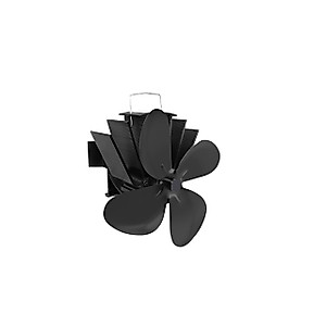 ZHENGXOO Heat Powered Wood Stove Fan, Fireplace Fan Non-electric, Eco-Friendly and Save Energy, for Gas/Pellet/Wood Log Burner Fireplace (600A2)