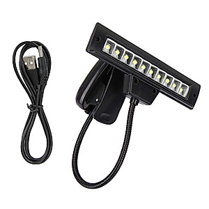VBESTLIFE Music Stand Light, Portable Clip-on Position Adjustable LED Musician Lamp Reading Light for Music Stands Pianos Work Tables Desks Reading