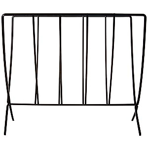 Spectrum Seville Magazine Rack (Black) - Standing Wire Storage for Desk, Office, Side Table, Bathroom, Files, Workspace, Books, Paper, & More