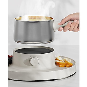 Sharper Image® Fondue Set – Electric Fondue Pot, Adjustable Heat, BPA-Free Stainless Steel, Cheese & Chocolate Fountain, Housewarming & Wedding Gift, Home Essentials Kitchen Gadgets, Mini Appliances