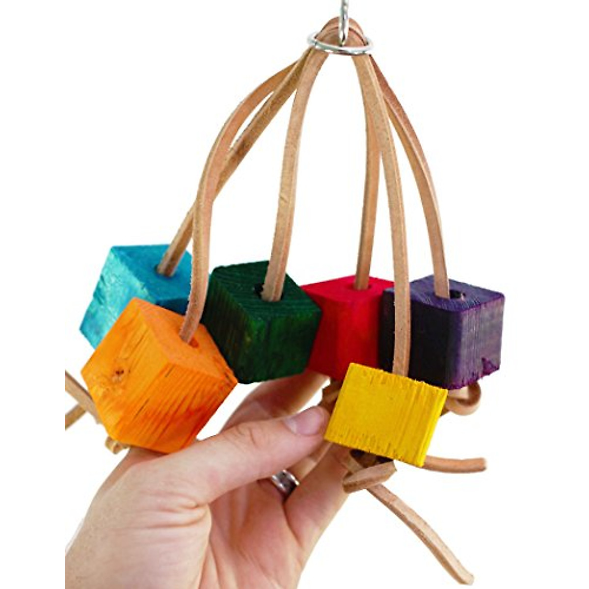Bonka Bird Toys 1965 Block Spider Bird Toy Parrot cage Toys Cages African Grey Amazon Conure. Quality Product Hand Made in The USA.