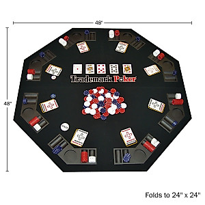 Trademark Poker Texas Traveller Table Top & Chip Travel Set
