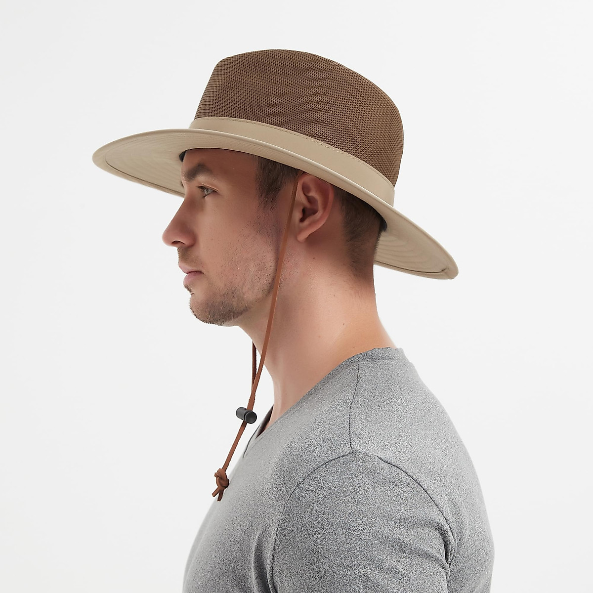 KANUT SPORTS Bouie Safari Sun Hat - UPF 50+, Water-Repellent Wide Brim Bucket Hat for Hiking, Fishing Putty