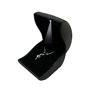 LILY TREACY PU Leather Jewelry, Earrings,Coin,Pendant, Necklace Box Case with Light up for Wedding, Engagement, Gift