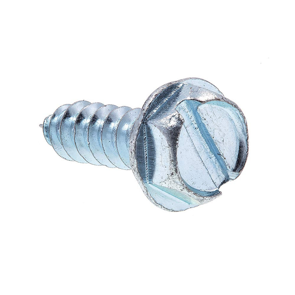 Prime-Line 9025421 Sheet Metal Screw, Self-Tapping, Slotted Hex Washer Head, #10 X 5/8 in, Zinc Plated Steel, Pack of 100