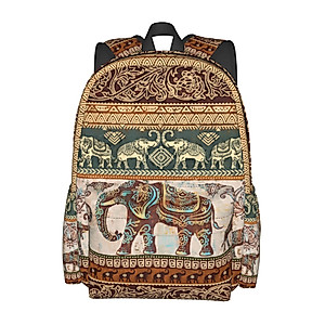 Nmbvcxz lotus elephants Backpack for Women 16.7 inch Travel Casual Laptop Backpack Lightweight Waterproof Durable Hiking Daypack