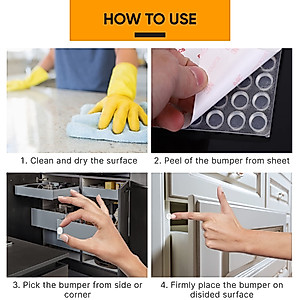 Vellax Wall Protectors 4 Pack White, Reusable Door Bumper with Self Strong Adhesive for Stopping Wall Damage & Noise from Doors, Refrigerators & More in Your Home - Durable, Shock Absorbent & Discreet