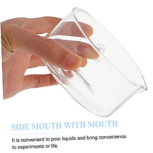 FUNOMOCYA Glass Crystallization Dish for Laboratory Use High Borosilicate Glass Storage Dish with Spout Ideal for Monomer and Scientific Experiments Size