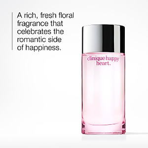 Clinique Happy Heart Eau de Parfum Spray - Perfume for Women | Notes of Mandarin, Cucumber, Yellow Primrose, Water Hyacinth, + Blonde Wood, 1.7 Fl Oz