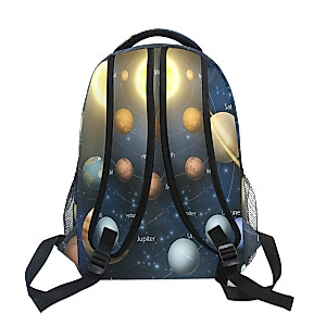 ALAZA Planet Solar System Backpack Daypack School Bag Travel Shoulder Bag for Students Boys Girls