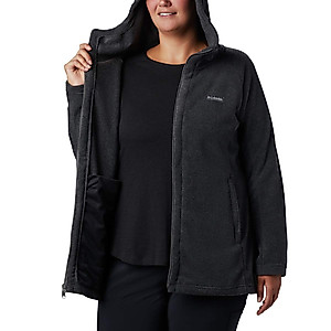 Columbia Women's Benton Springs II Long Hoodie, Charcoal Heather, Medium